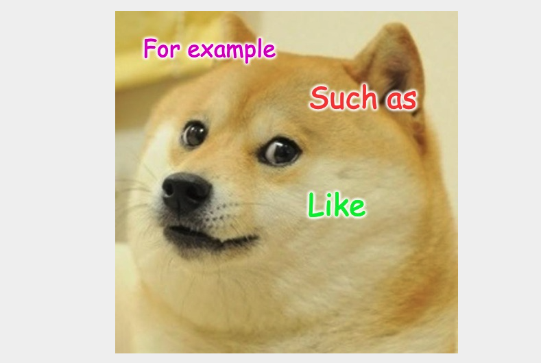 For Example, Such As, and Like - Blue Sage Learning